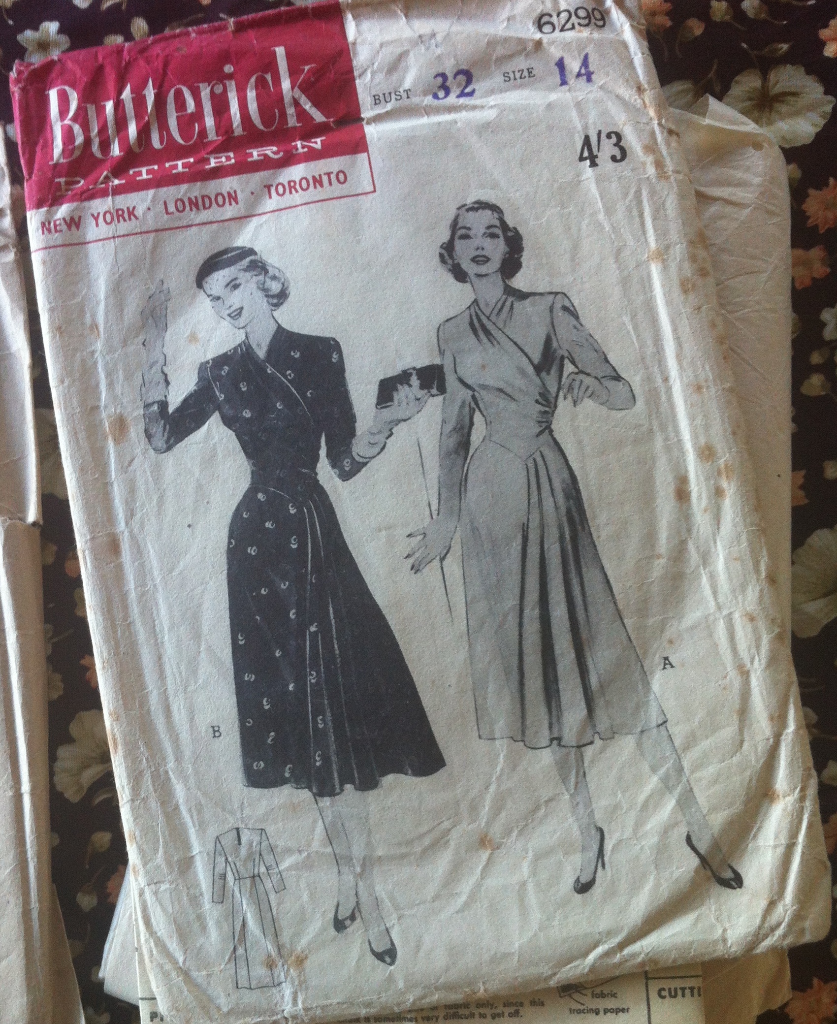 Butterick 6299 in Nanas fabric, and my cheat grading up method – Angela ...